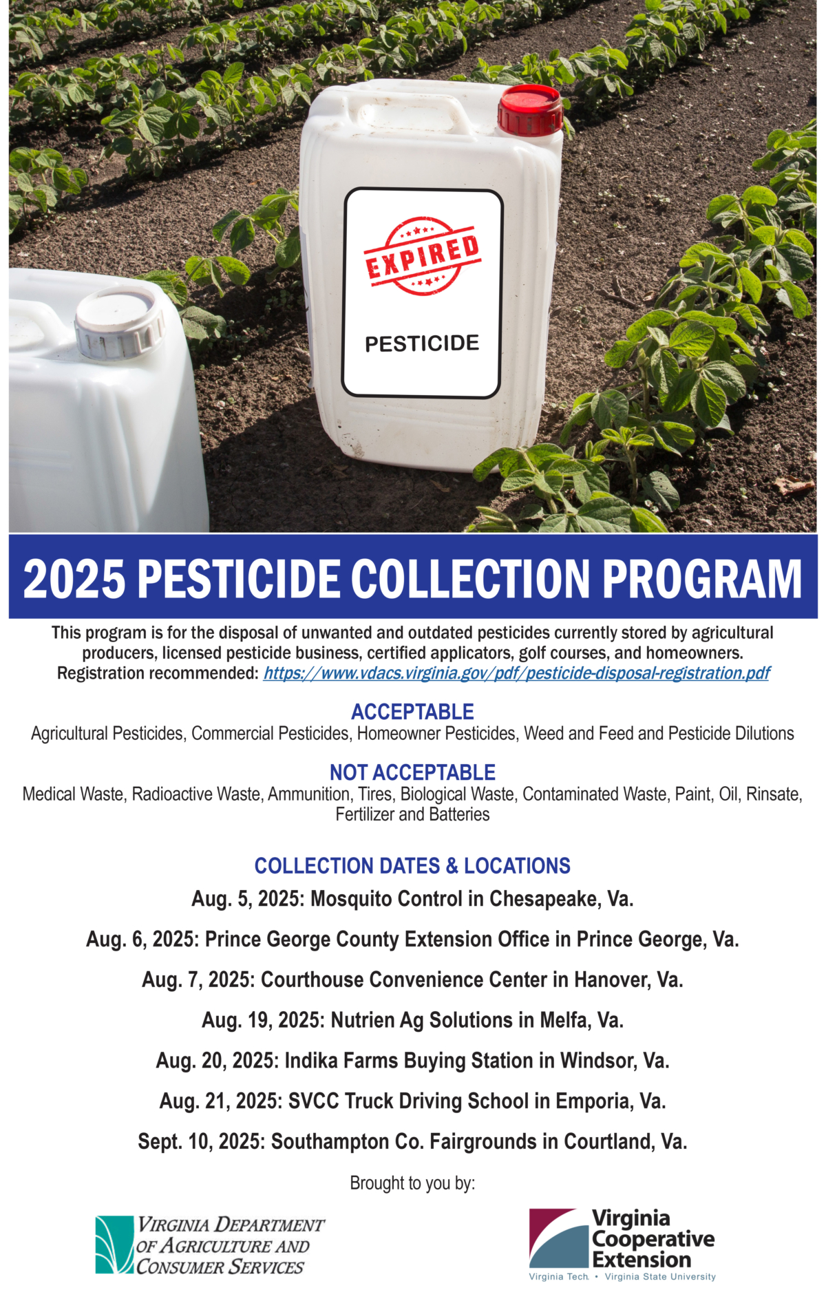 2025 Pesticide Collection Program – Virginia Vineyards Association